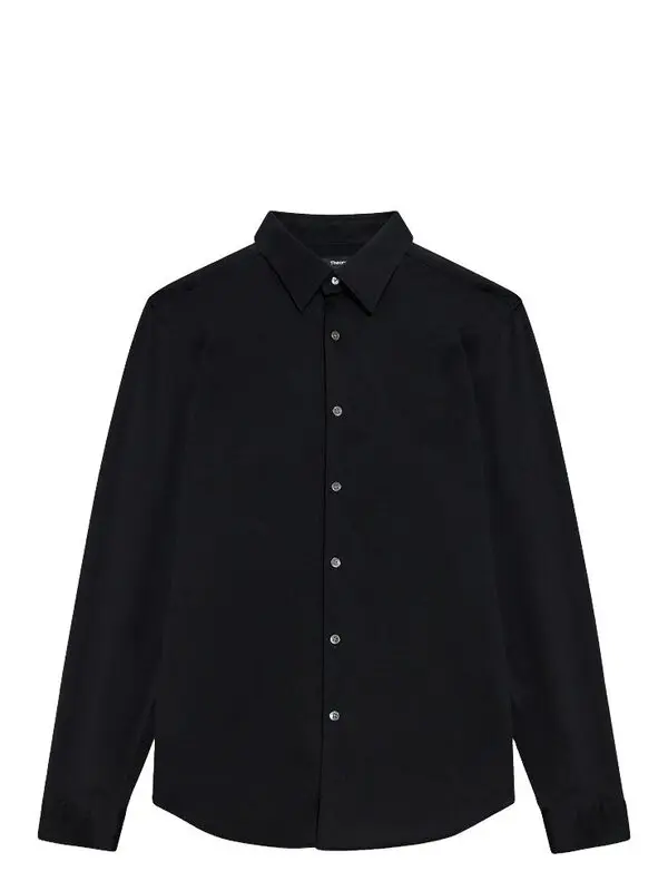 Theory Sylvain Structure Knit Shirt - Black