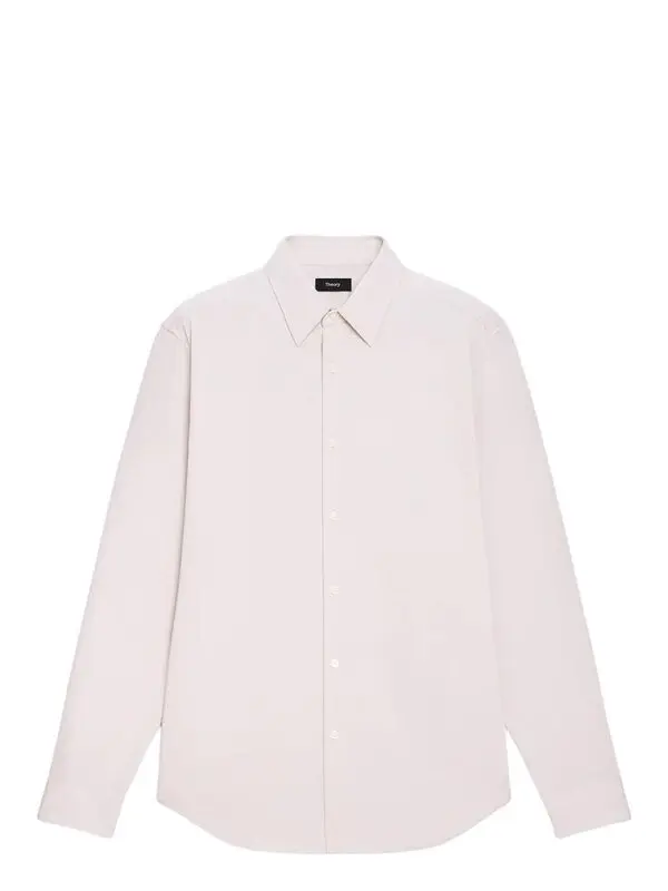 Theory Sylvain Structure Knit Shirt - Silver Stone