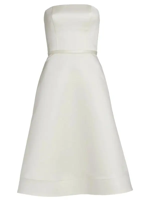 Amsale Duchesse Satin Strapless Dress - Ivory