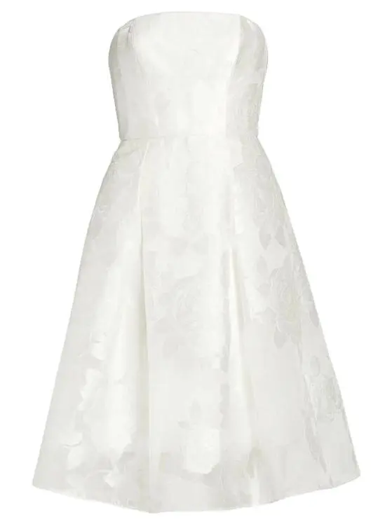Amsale Rose Fil Coupe Fit-&-flare Dress - Ivory