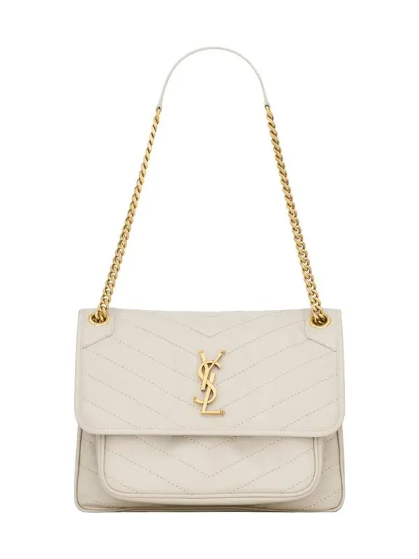 Saint Laurent Niki Shoulder Bag - White