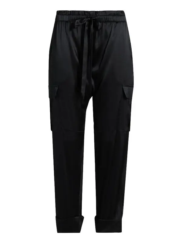Cami Nyc Car Silk Charmeuse Cargo Pants - Black