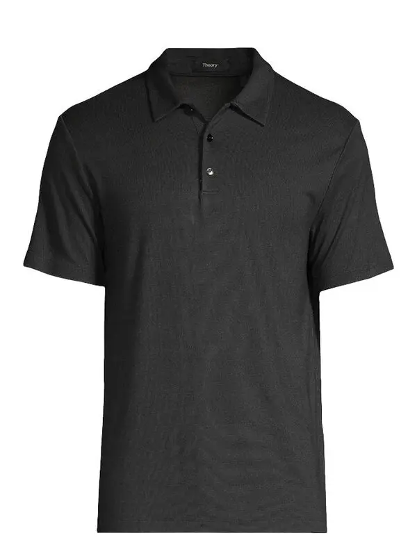 Theory Bron C Anemone Polo Shirt - Black Multi