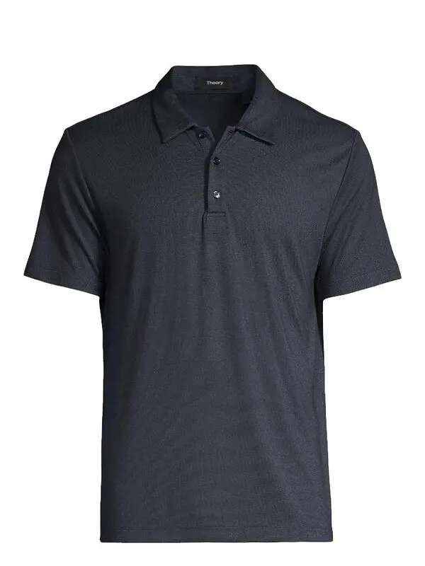 Theory Bron C Anemone Polo Shirt - Eclipse Multi