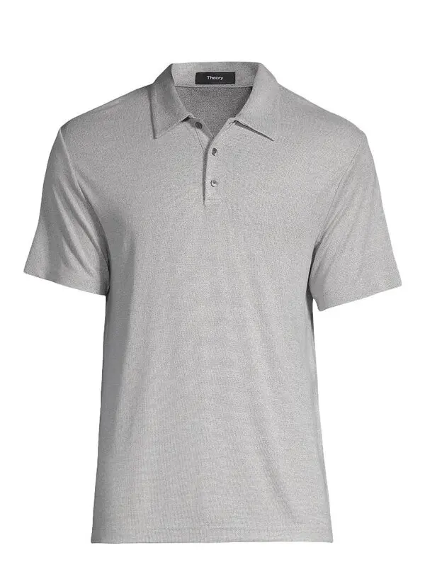 Theory Bron C Anemone Polo Shirt - Grey Multi