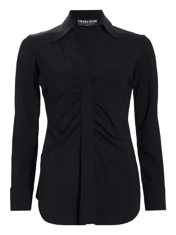 Chiara Boni La Petite Robe Shohreh Ruched Top - Black