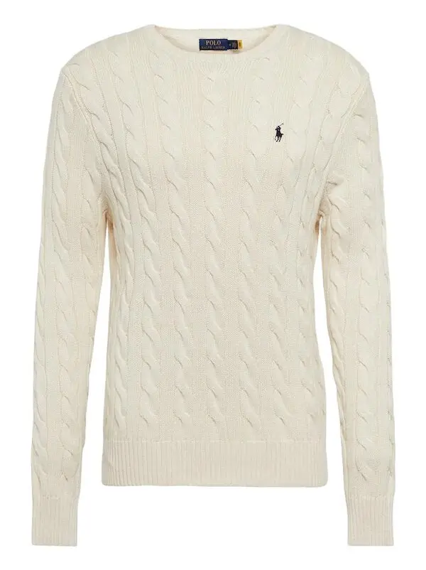 Polo Ralph Lauren Cotton Cable-knit Sweater - Neutrals