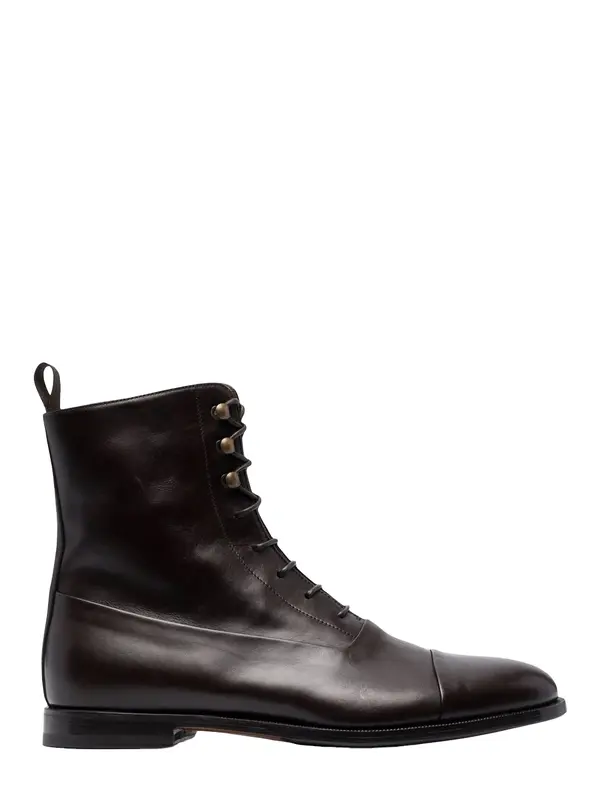 SCAROSSO Archie Lace-up Boots - Brown