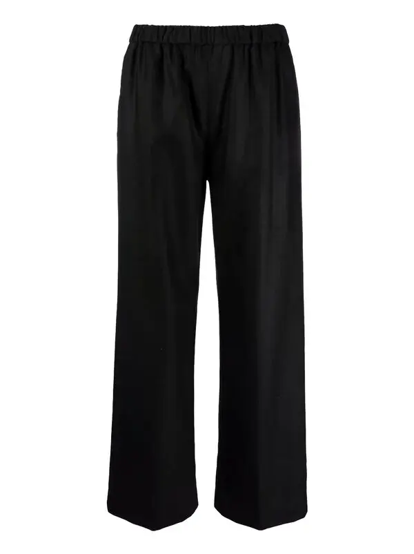 Aspesi High Waisted Wide Leg Trousers - Black