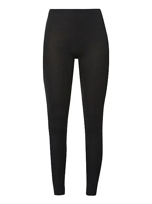 Hanro Woolen Mid-rise Wool-silk Blend Leggings - Black