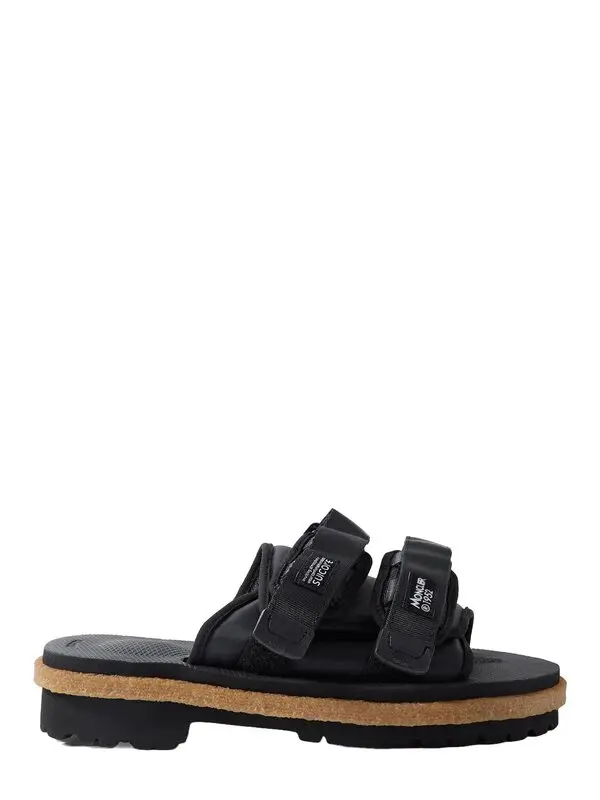 Moncler Suicoke 1952 Moto Slides - Black