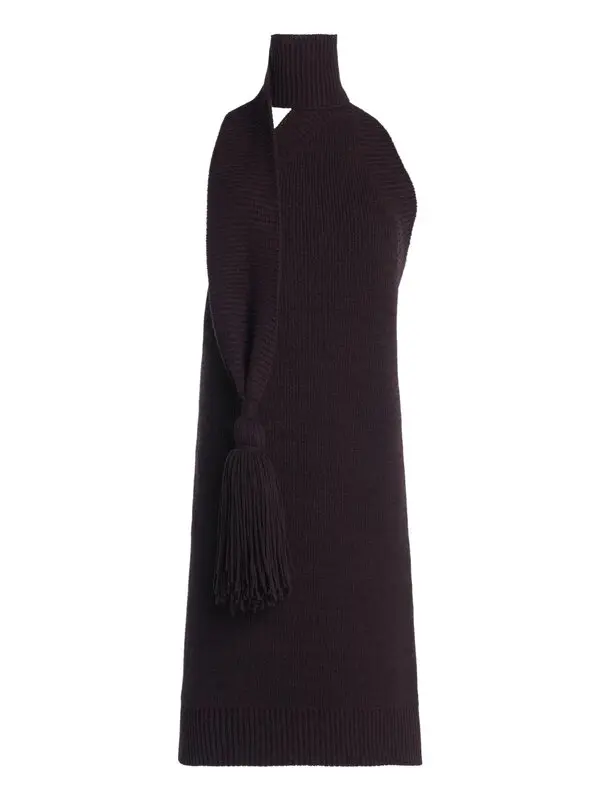 Bottega Veneta Tasseled Wool-knit Mini Dress - Brown