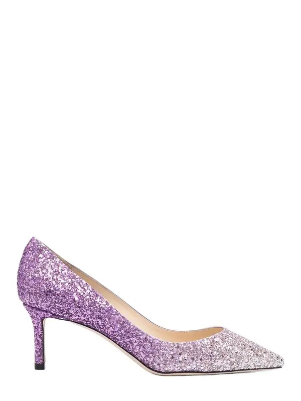 JIMMY CHOO Romy 60mm Glitter Pumps - Purple