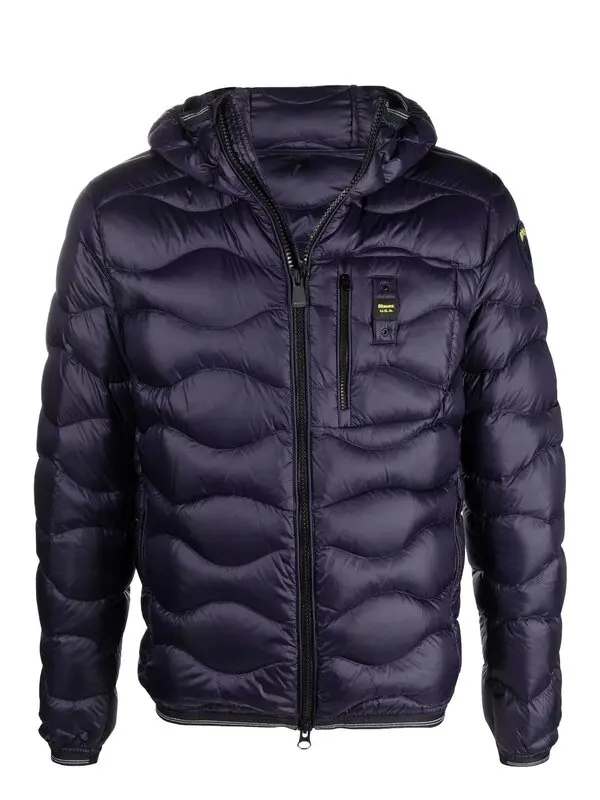 BLAUER. Quilted Down Jacket - Blue