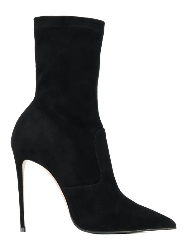 LE SILLA Eva Pointed-toe Ankle Boots - Black