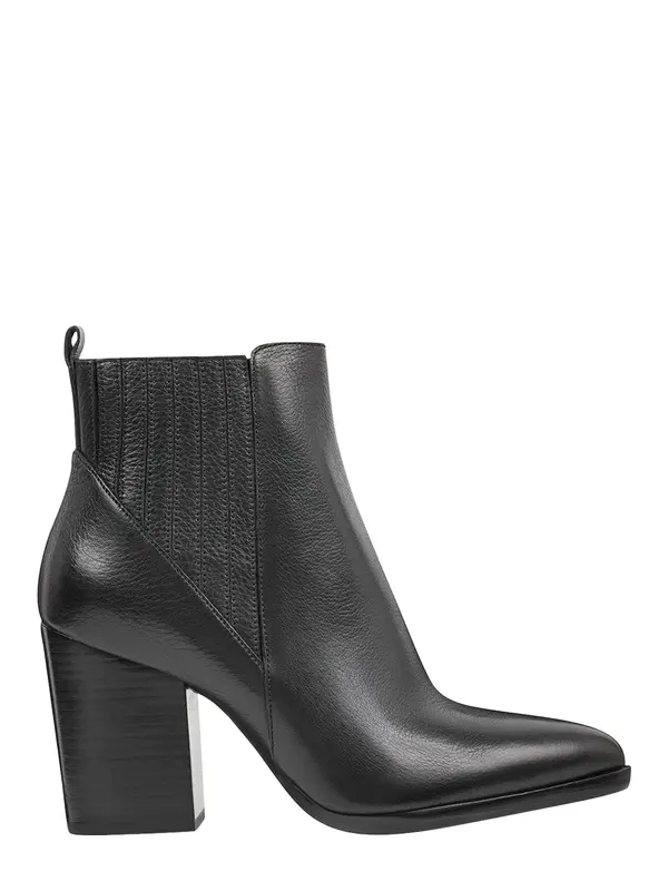 Marc Fisher Alva Pleated Chelsea Booties - Black