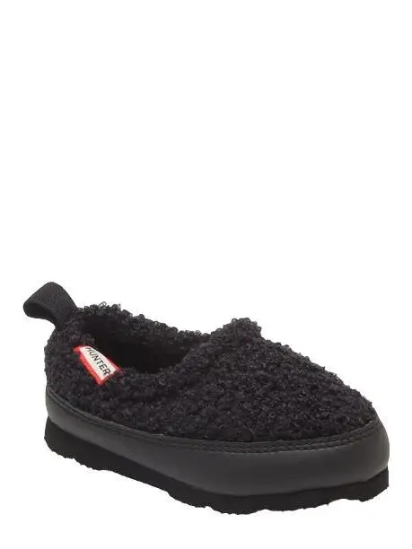 Hunter Water Resistant Fleece Slipper - Black