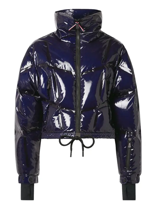 Moncler Siguret Cropped Hooded Quilted Down Ski Jacket - Blue
