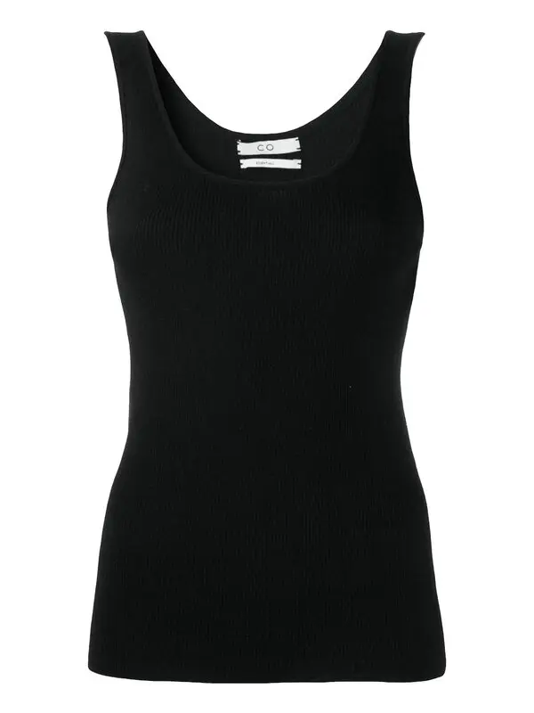 Co Slim-fit Knitted Tank Top - Black