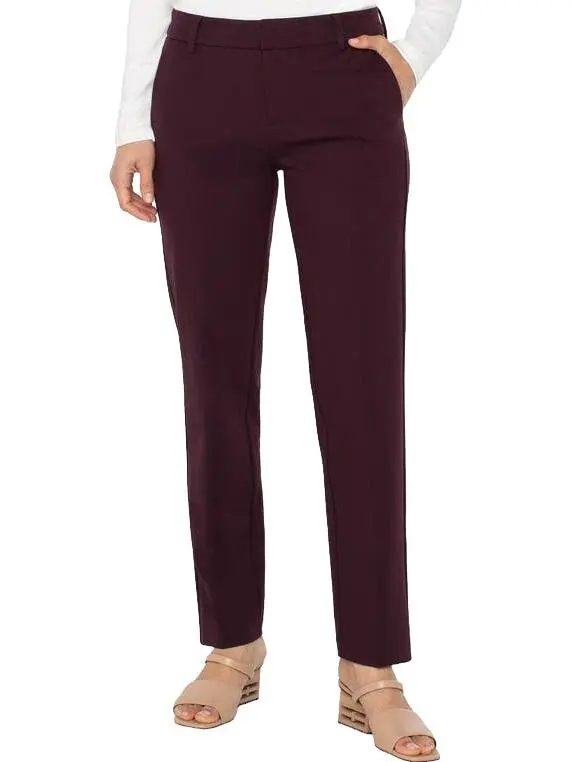 LIVERPOOL Kelsey Knit Trousers - Dark Plum