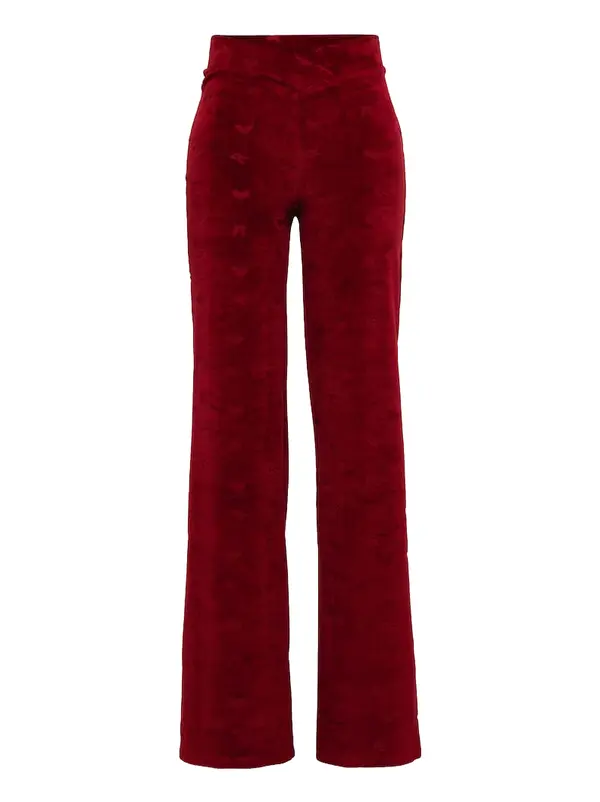 Remain Birger Christensen Sunday 3 Briella Velvet Sweatpants - Red