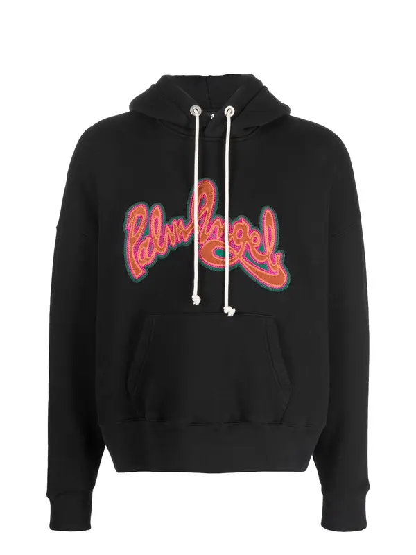 Palm Angels Seasonal-logo Hoodie - Black