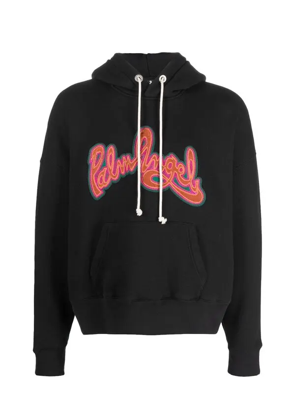 Palm Angels Seasonal-logo Hoodie - Black