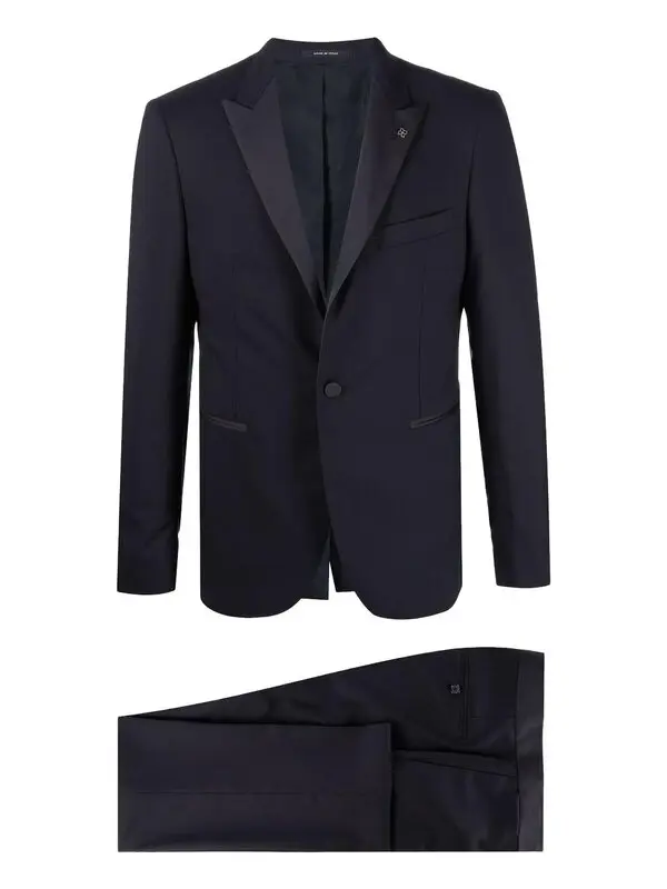 Tagliatore Contrast Panel Slim-fit Suit - Blue