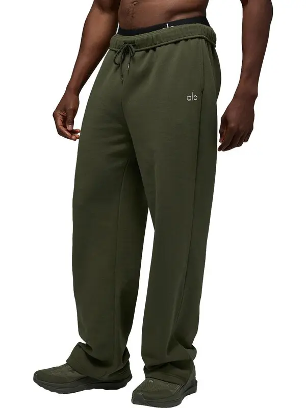 Alo Yoga Accolade Straight Leg Sweatpants - Green Olive