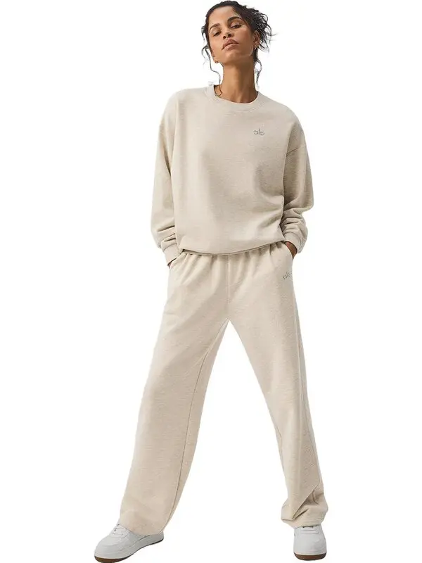 Alo Yoga Accolade Straight Leg Sweatpant - Oatmeal Heather