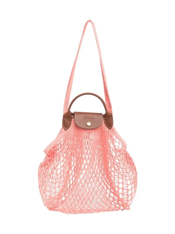 Longchamp Le Pliage Filet Knit Shoulder Bag - Blush