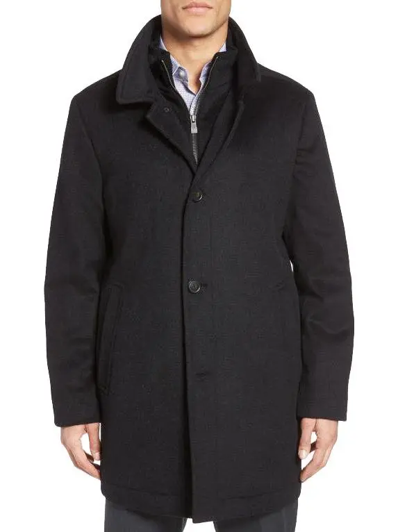 Hart Schaffner Marx Macbeth Car Coat - Black Heather