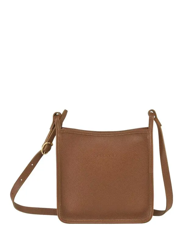 Longchamp Le Foulonné Leather Crossbody Bag - Caramel