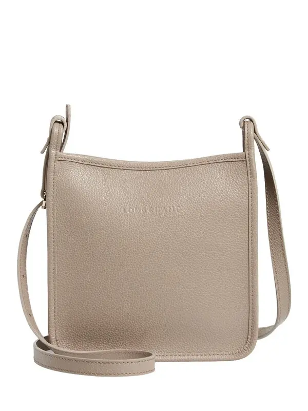 Longchamp Le Foulonné Leather Crossbody Bag - Turtle Dove