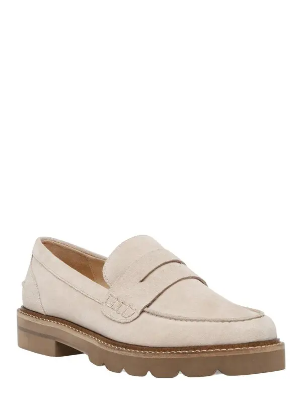Anne Klein Penny Keeper Loafer - Beige Suede