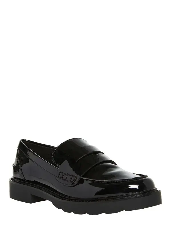 Anne Klein Penny Keeper Loafer - Black Patent/black