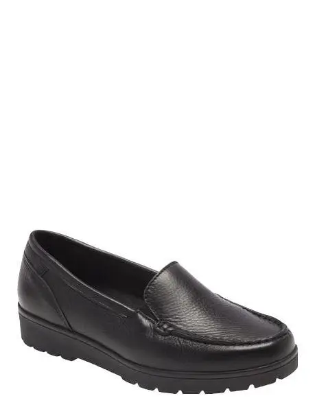 ARA Dewitt Platform Loafer - Black Gauchosoft