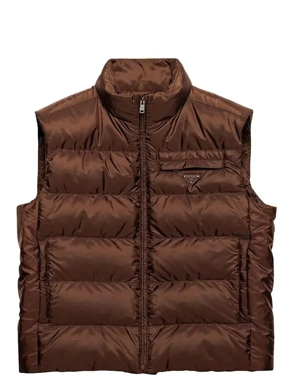 Prada Re-nylon Down Vest - Cacao