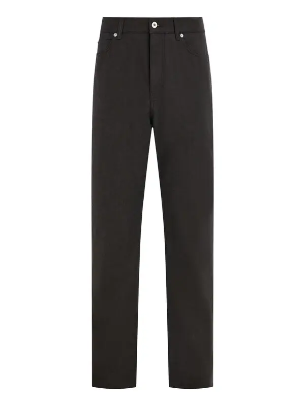 FERRAGAMO Five-pocket Straight Leg Trousers - Blue