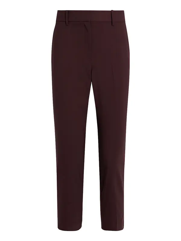 Theory Treeca 2 Cropped Wool-blend Pants - Merlot