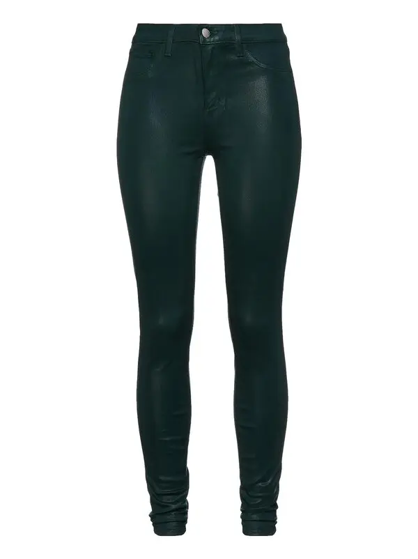 L'Agence Margeurite Coated Skinny Jeans - Dark Green