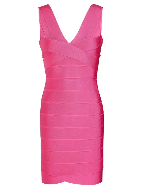 Herve Leger Bandage Mini Dress - Bright Pink