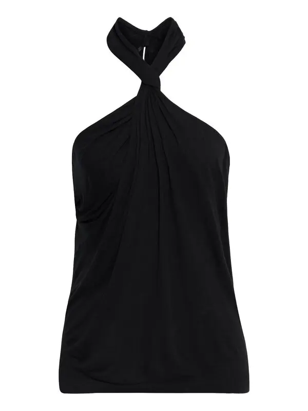 Helmut Lang Scala Twist-front Jersey Top - Black