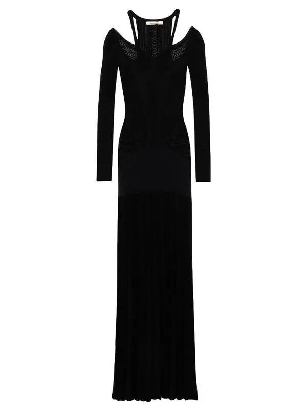 Roberto Cavalli Pointelle-knit Maxi Dress - Black