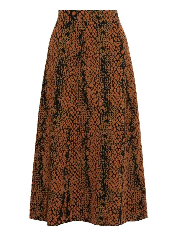 Ulla Johnson Nina Jacquard-knit Wool Midi Skirt - Tan