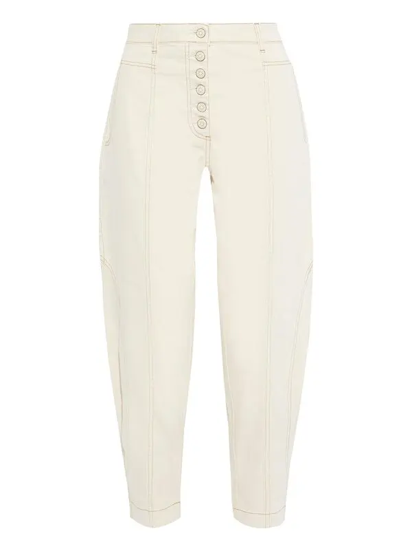 Ulla Johnson Brodie High-rise Tapered Jeans - Ivory