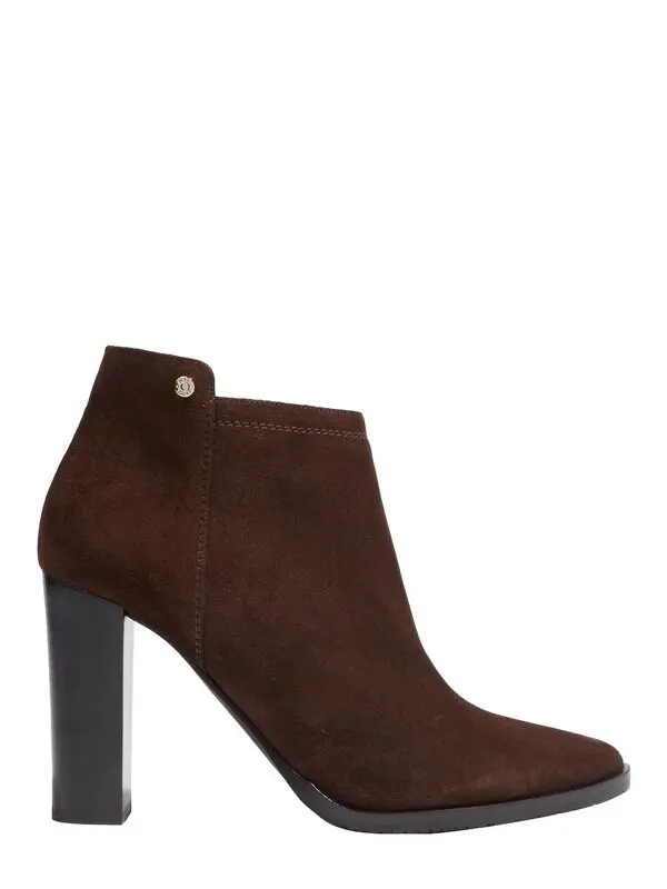 JIMMY CHOO Hart 95 Suede Ankle Boots - Chocolate