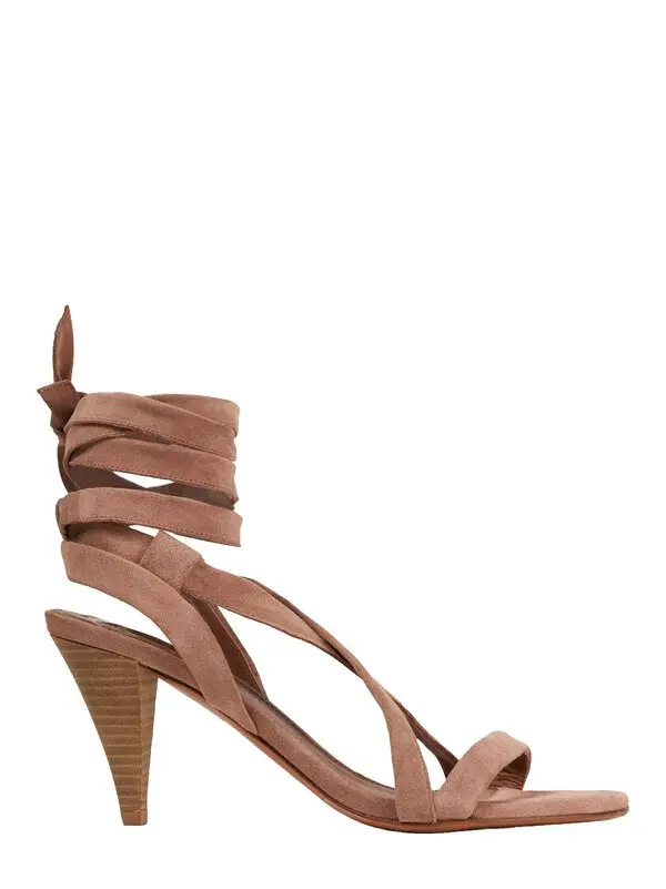 Ba&sh Cidney Suede Sandals - Antique Rose