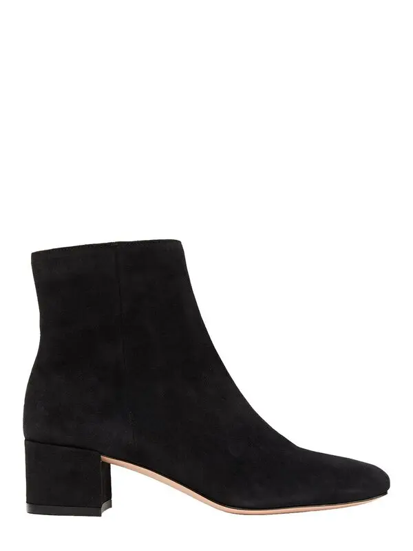 GIANVITO ROSSI Trish 45 Suede Ankle Boots - Black