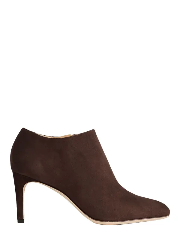 SERGIO ROSSI Madame 75 Suede Ankle Boots - Chocolate